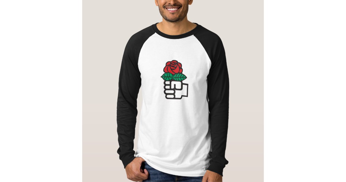 Red Rose Logo of Democratic Socialist T-Shirt | Zazzle.com