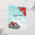 Red Rose Lowrider Chola Chicano Quinceanera Invitation | Zazzle