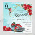 Red Rose Lowrider Chola Chicano Quinceanera Invitation | Zazzle