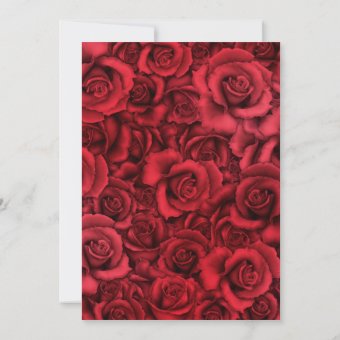 Red Rose Mourning Card Funeral Announcement | Zazzle