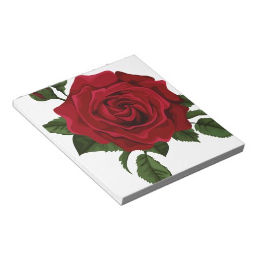 Red rose notepad | Zazzle