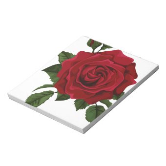 Red rose notepad | Zazzle