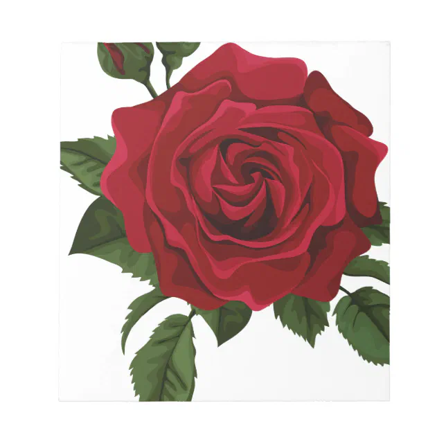 Red rose notepad | Zazzle