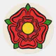 Red Rose of Lancaster, England Emblem of Royalty Classic Round Sticker ...