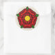 Red Rose of Lancaster, England Emblem of Royalty Classic Round Sticker ...