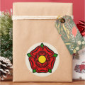 Red Rose of Lancaster, England Emblem of Royalty Classic Round Sticker ...