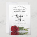 Red Rose Romantic Spanish Language Boda Wedding Invitation | Zazzle