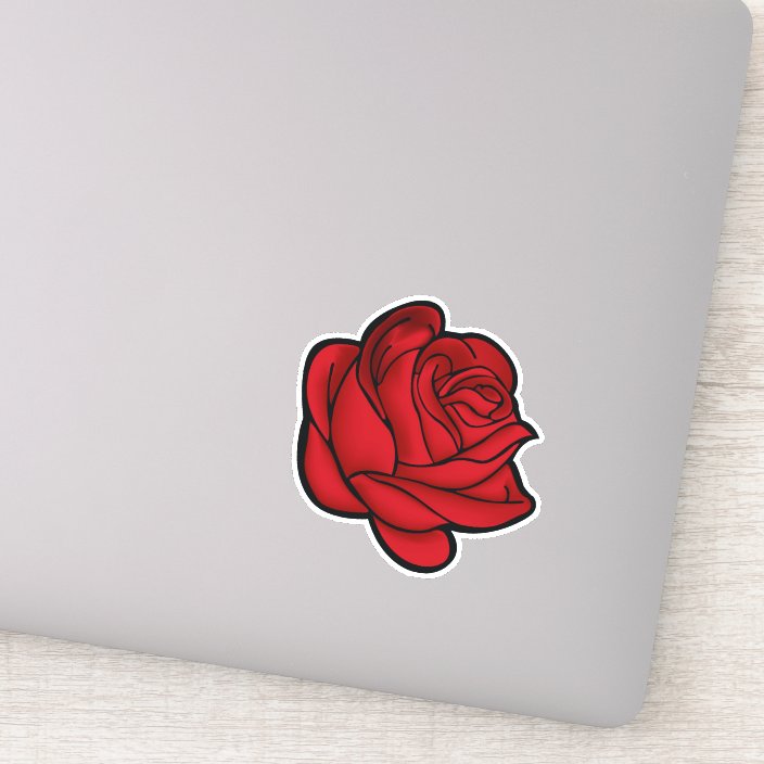 Red Rose. Sticker | Zazzle.com