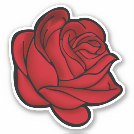 Red Rose. Sticker | Zazzle