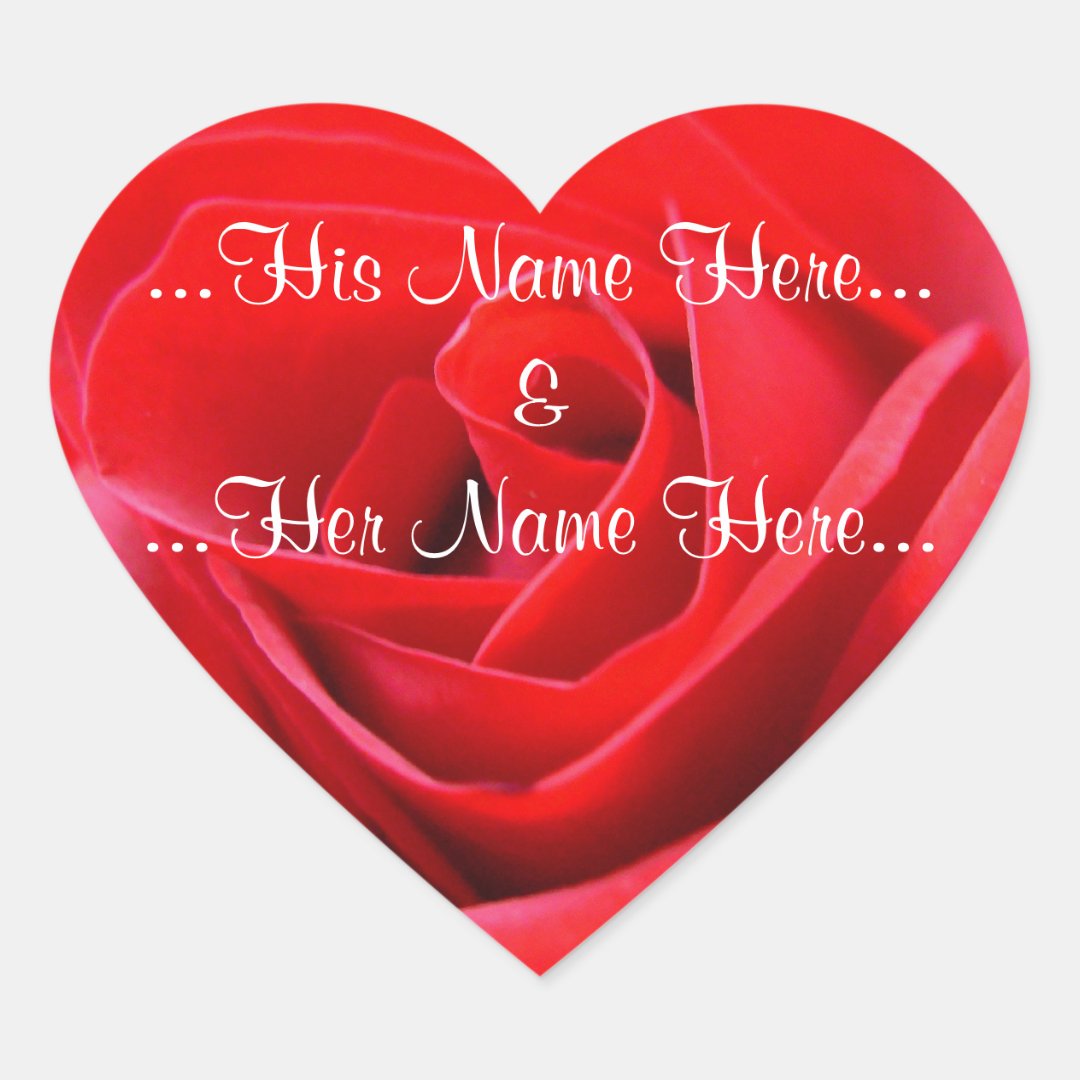 Red Rose Stickers Romantic Rose Wedding Stickers | Zazzle