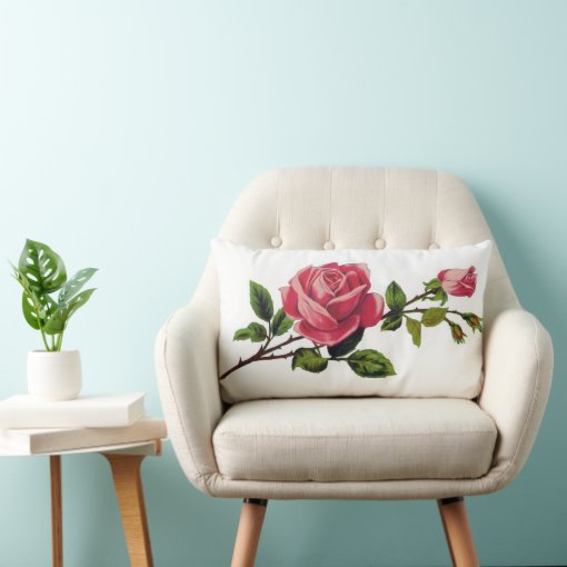 Red Rose Throw Pillow | Zazzle