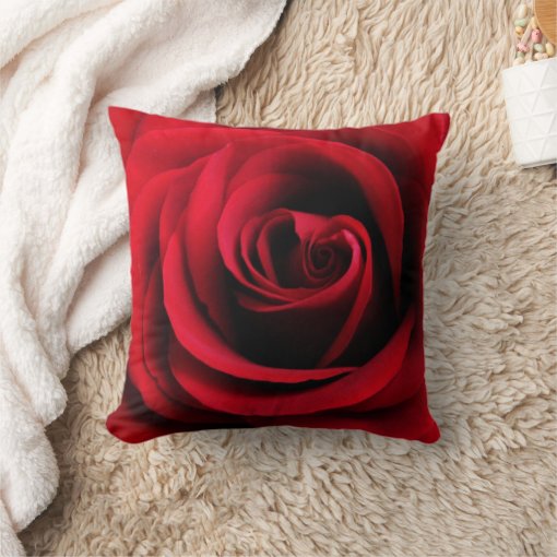 Red Rose Throw Pillow | Zazzle