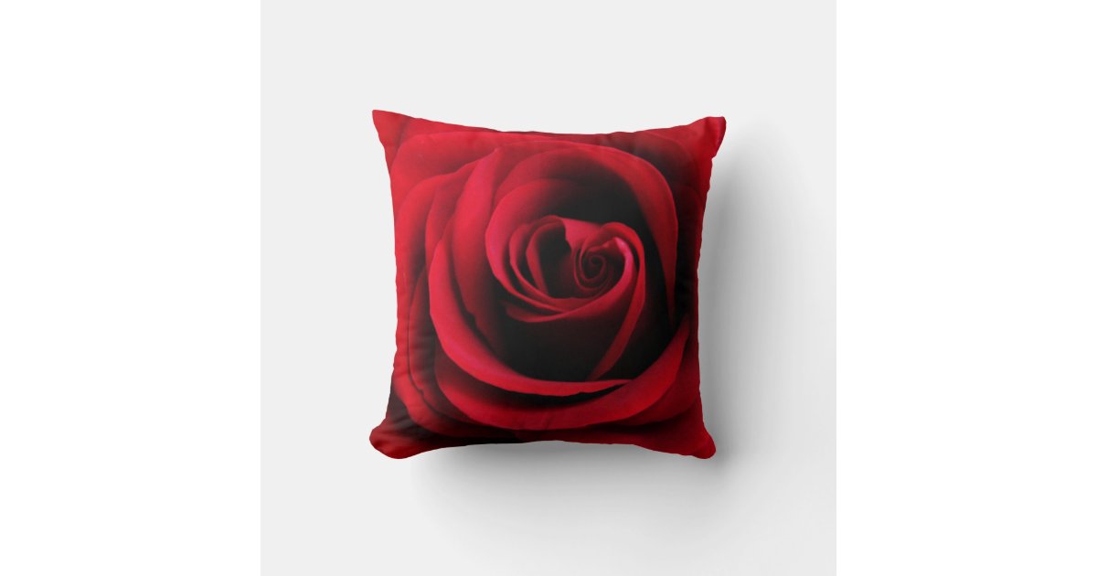 Red Rose Throw Pillow | Zazzle