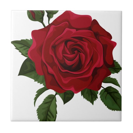 Red rose tile | Zazzle.com