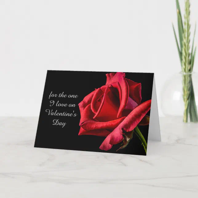 Red Rose Valentine's Day Holiday Card | Zazzle