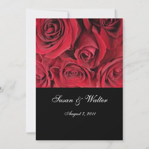 Red Rose Wedding Invitation | Zazzle