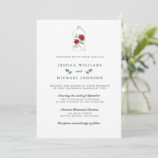 Red Rose Wedding Invitations | Zazzle