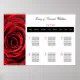 Red Rose Wedding Seating Table Plan Poster | Zazzle