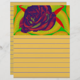 Red Rose Writing Paper | Zazzle