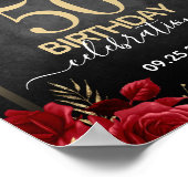 Red roses 50th birthday Poster | Zazzle