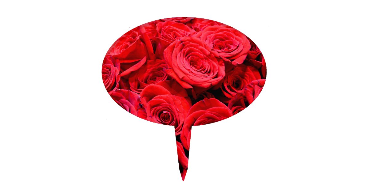 Red Roses Cake Topper | Zazzle