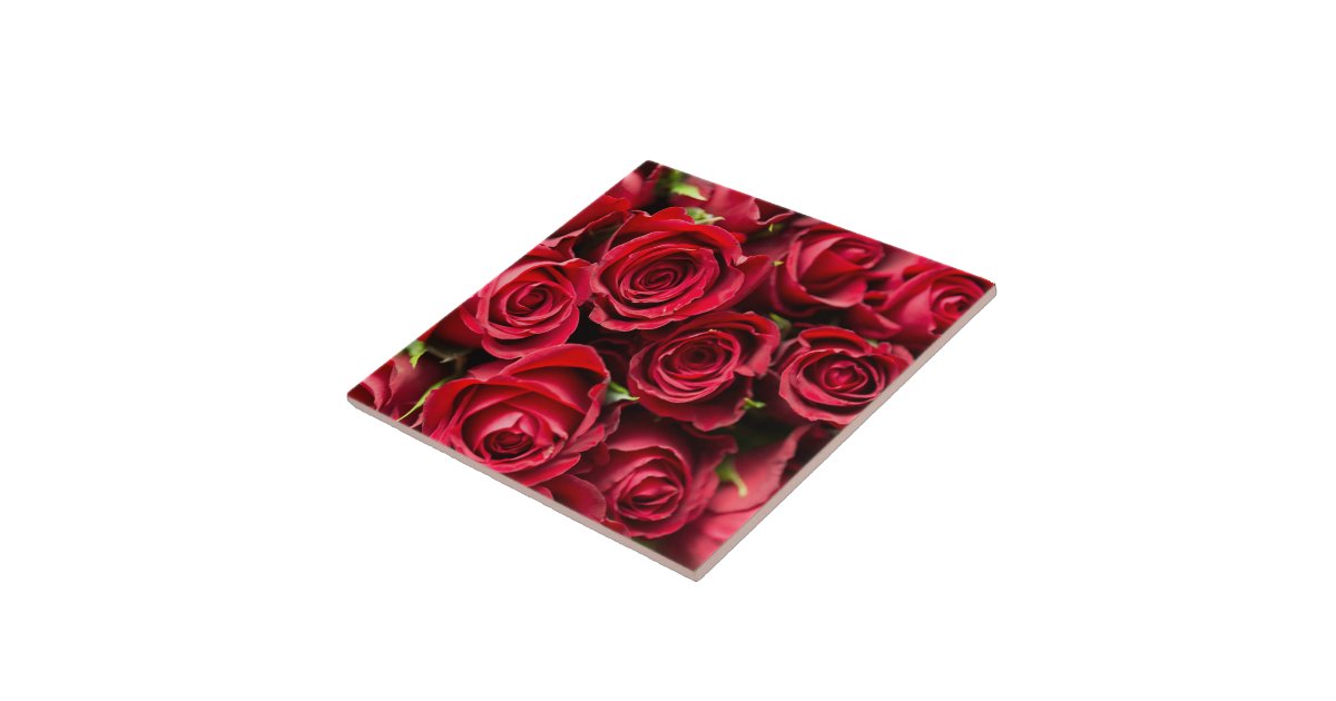 Red Roses Ceramic Tile | Zazzle