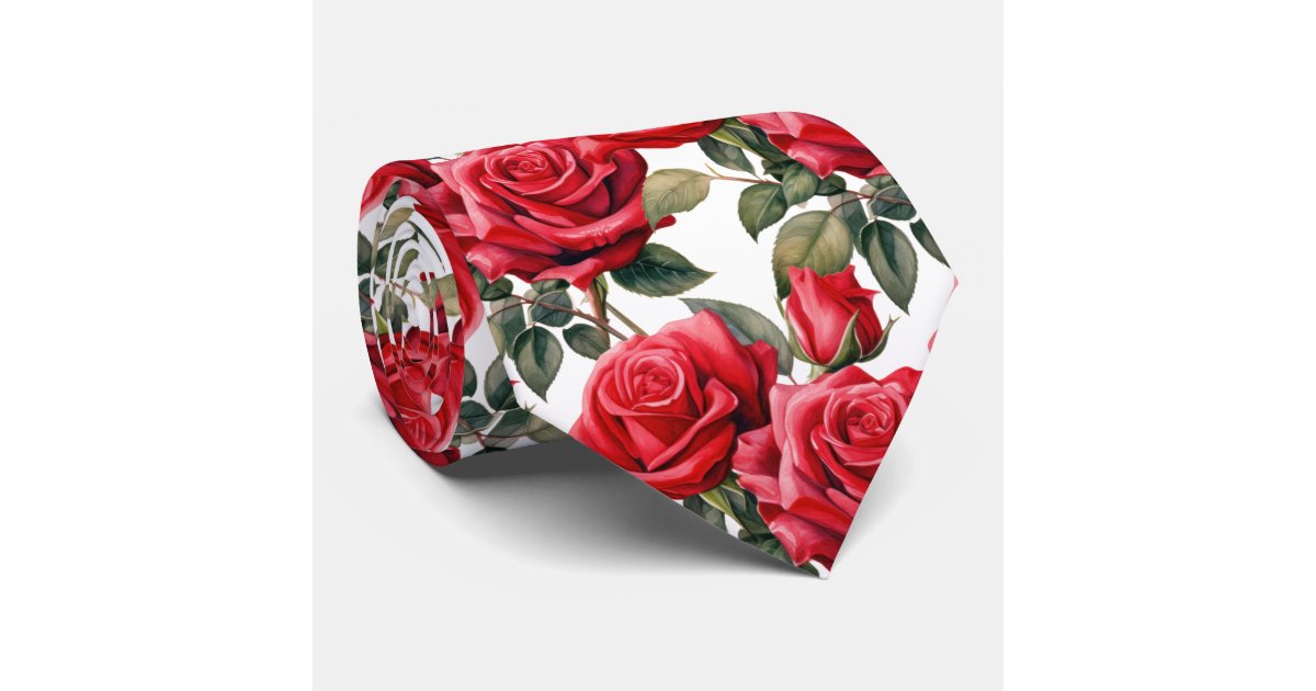 Red Roses Classic Formal Neck Tie | Zazzle