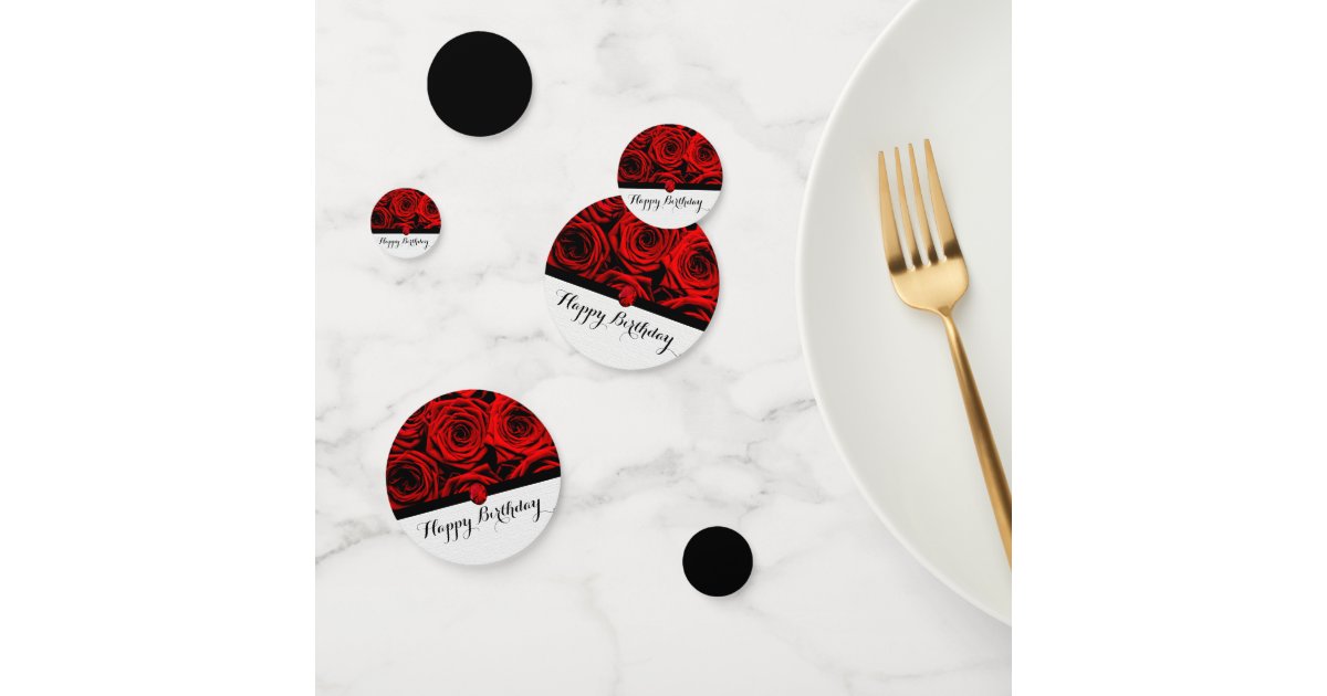 Red Roses Confetti | Zazzle