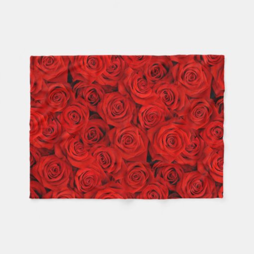 Red Roses Fleece Blanket | Zazzle