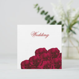 Red Roses Floral Wedding Invitation | Zazzle
