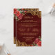 Red Roses Gold Lace QR Code Maroon Muslim Wedding Invitation | Zazzle