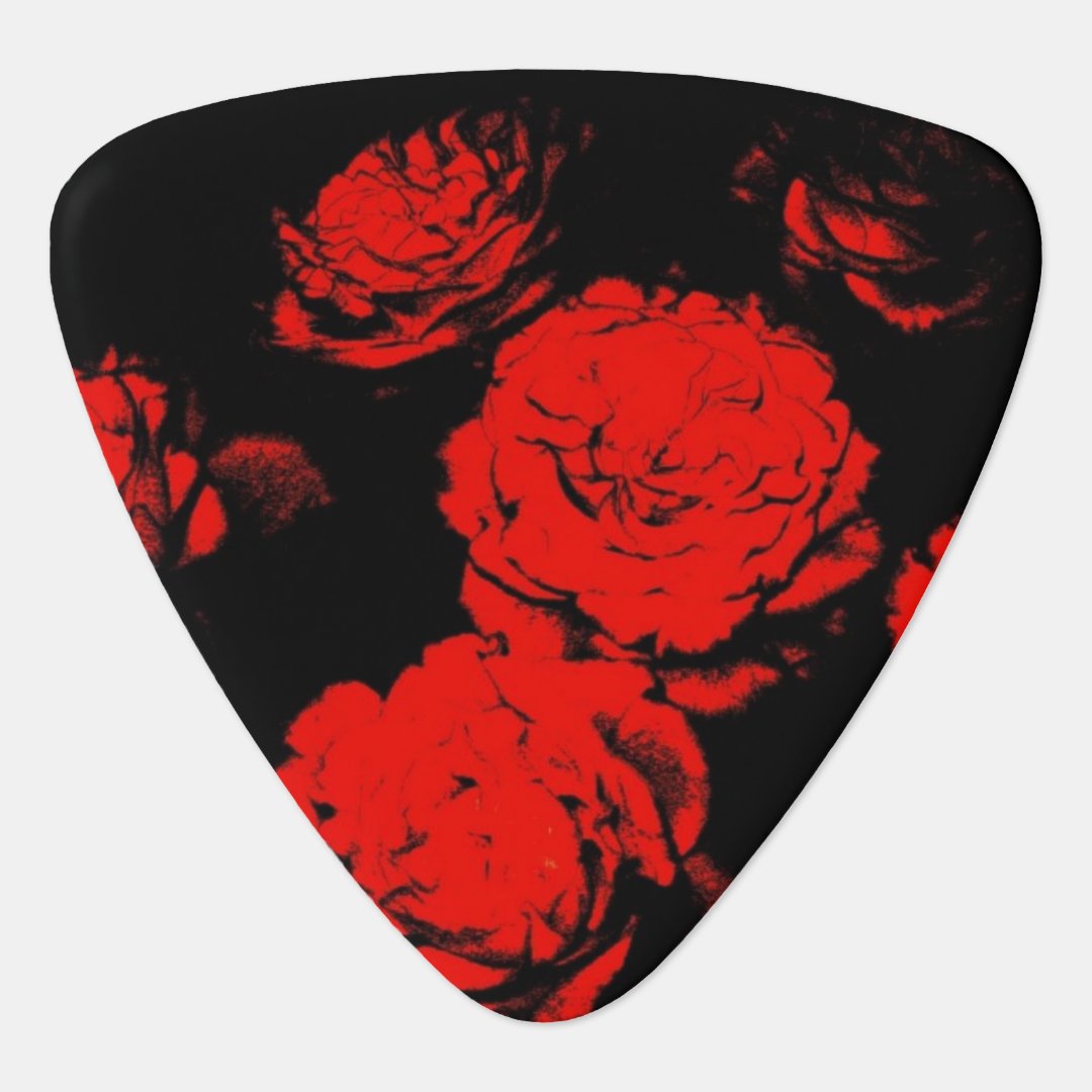 Red Roses Guitar Pick | Zazzle