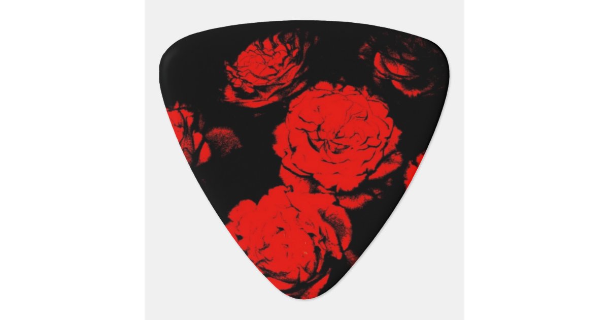 Red Roses Guitar Pick | Zazzle