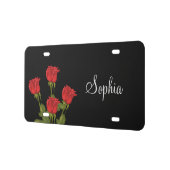 Red Roses License Plate | Zazzle