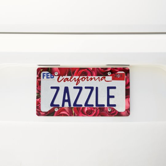 Red Roses License Plate Frame | Zazzle.com