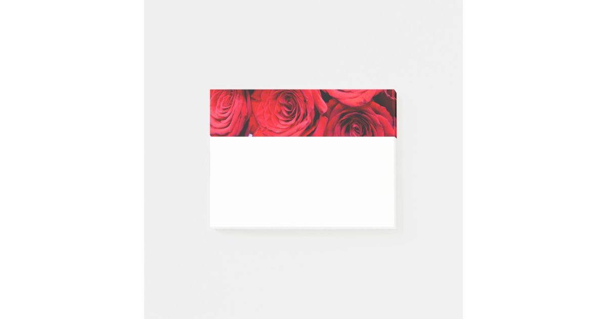 Red Roses Post-it Notes | Zazzle