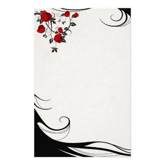 Red Roses Stationery | Zazzle.com
