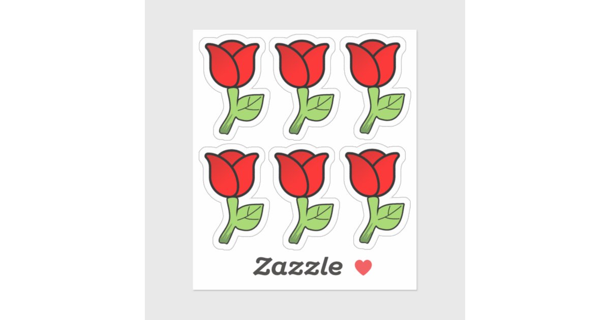 Red Roses Stickers | Zazzle