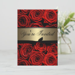 Red Roses Wedding Invitation | Zazzle