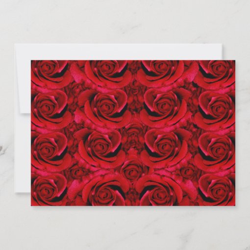 red roses wedding invitations - customizable | Zazzle