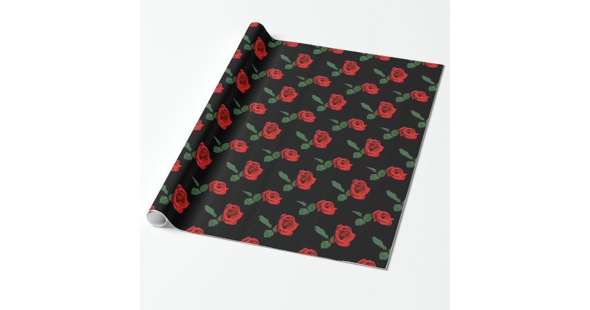 Red Roses Wrapping Paper | Zazzle