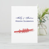 Red Rowing Rowers Crew Team Water Sports Invitation | Zazzle