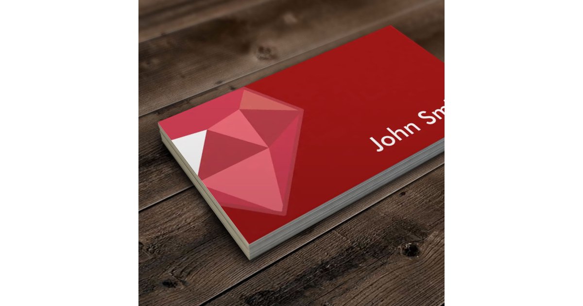 Red Ruby Gemstone Profile Card | Zazzle