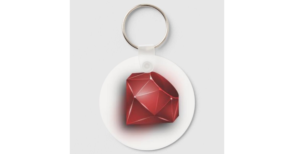 Red Ruby Keychain | Zazzle