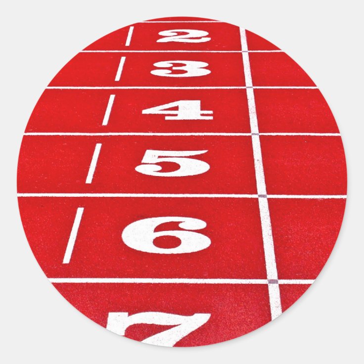 Red Running Track Stickers | Zazzle