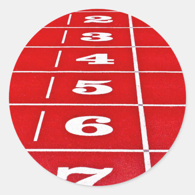 Red Running Track Stickers | Zazzle
