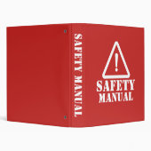 Red Safety Manual Binder | Zazzle