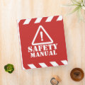 Red Safety Manual Binder | Zazzle