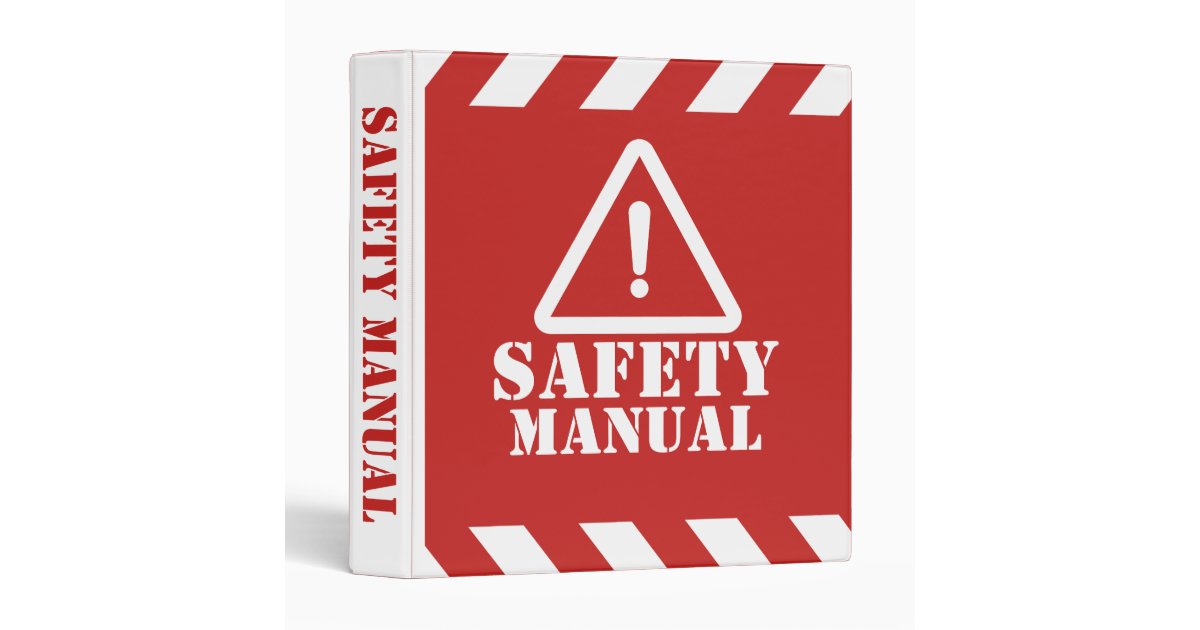 Red Safety Manual Binder | Zazzle