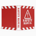 Red Safety Manual Binder | Zazzle